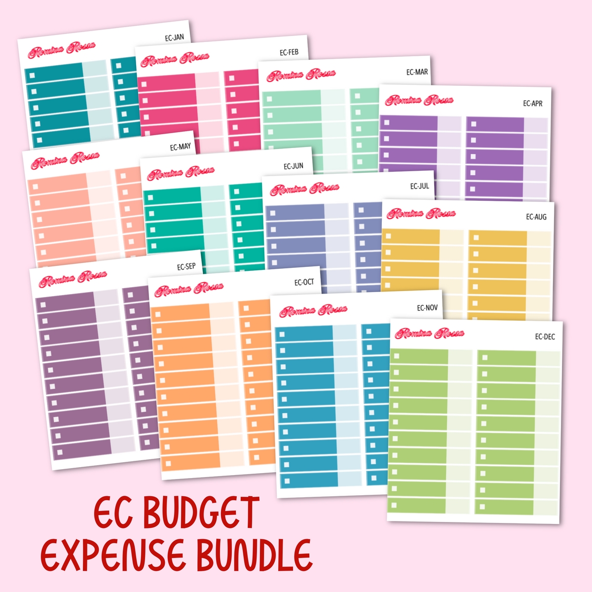 Budget Expense Stickers | EC Colorful – Romina Rossa