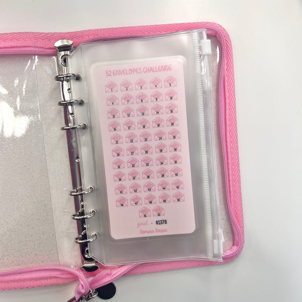 52 Envelopes Savings Challenge | Laminated Cardstock – Romina Rossa