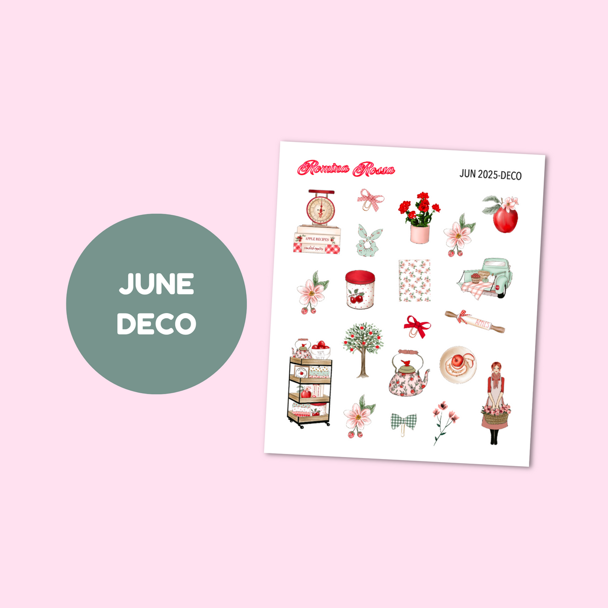 June 2025 Decorative Stickers – Romina Rossa