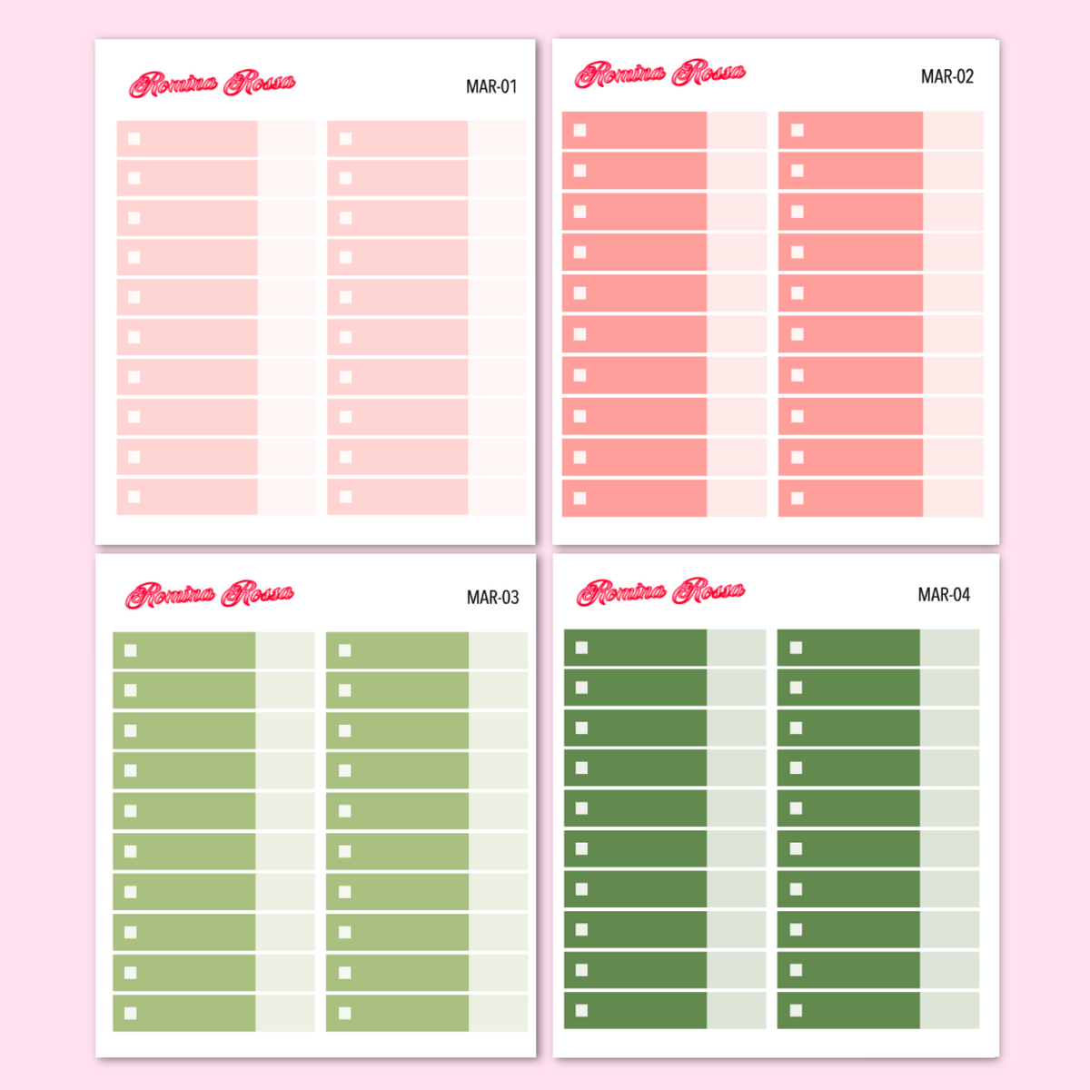 March 2025 Budget Expense Stickers – Romina Rossa